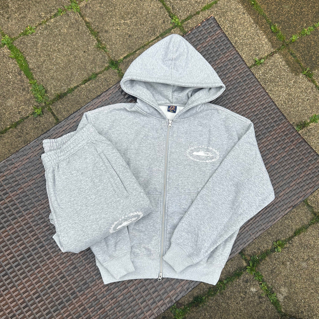 Corteiz Grey "Superior Royale" Zip-Up Tracksuit | Twentytwo Supplies