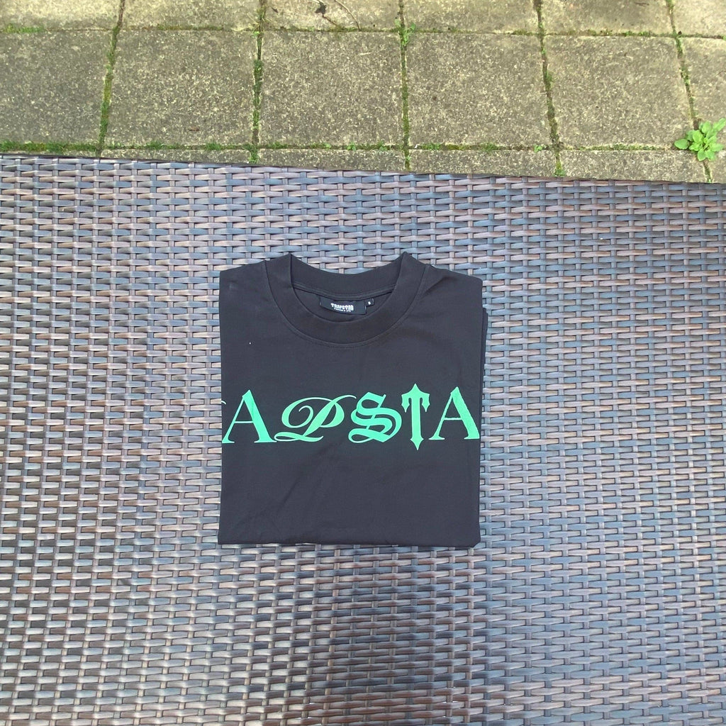 Trapstar Black/Green "Script" T Shirt | Twentytwo Supplies