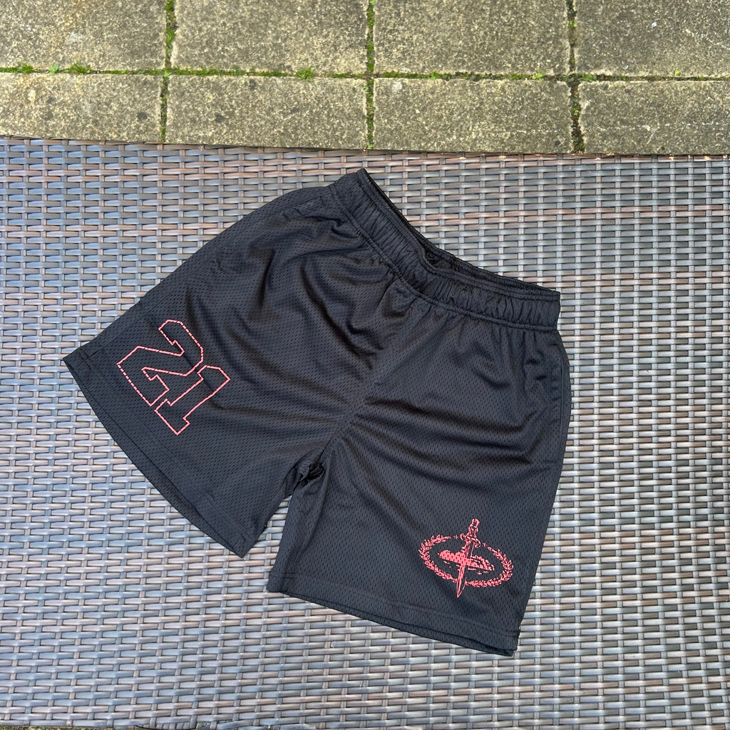 Corteiz Black "Slaughter Gang" Shorts | Twentytwo Supplies